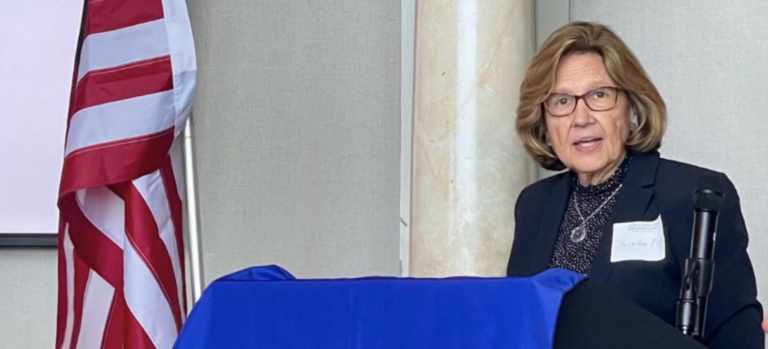 Linda McGhee Presented 2023 Liberty Bell Award to Sam J. Ervin, IV - North Carolina Bar Association