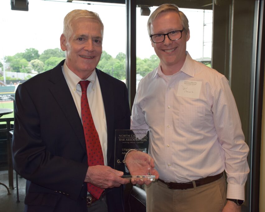 Litigation Section Presents Advocate’s Award to Gray Wilson - North ...